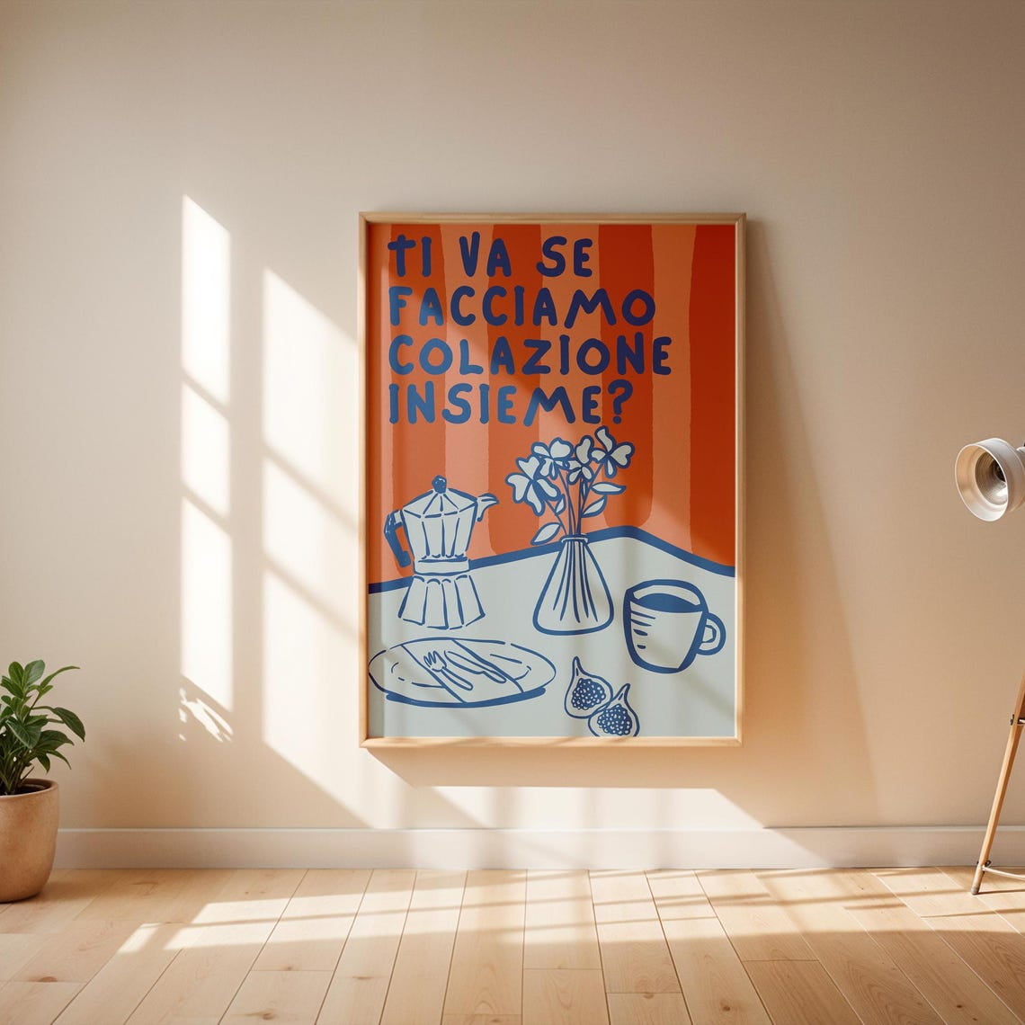 Colourful Breakfast Wall Art Italian Coffee Print Italian Kitchen Decor ...