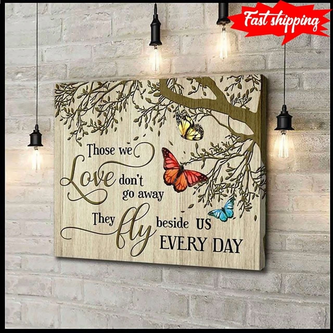 Colourful Butterflies Flying Around Tree Those We Love Dont Go Away ...