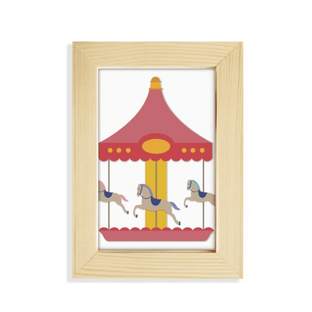 Colourful Carousel musement Park Pattern Desktop Display Photo Frame ...