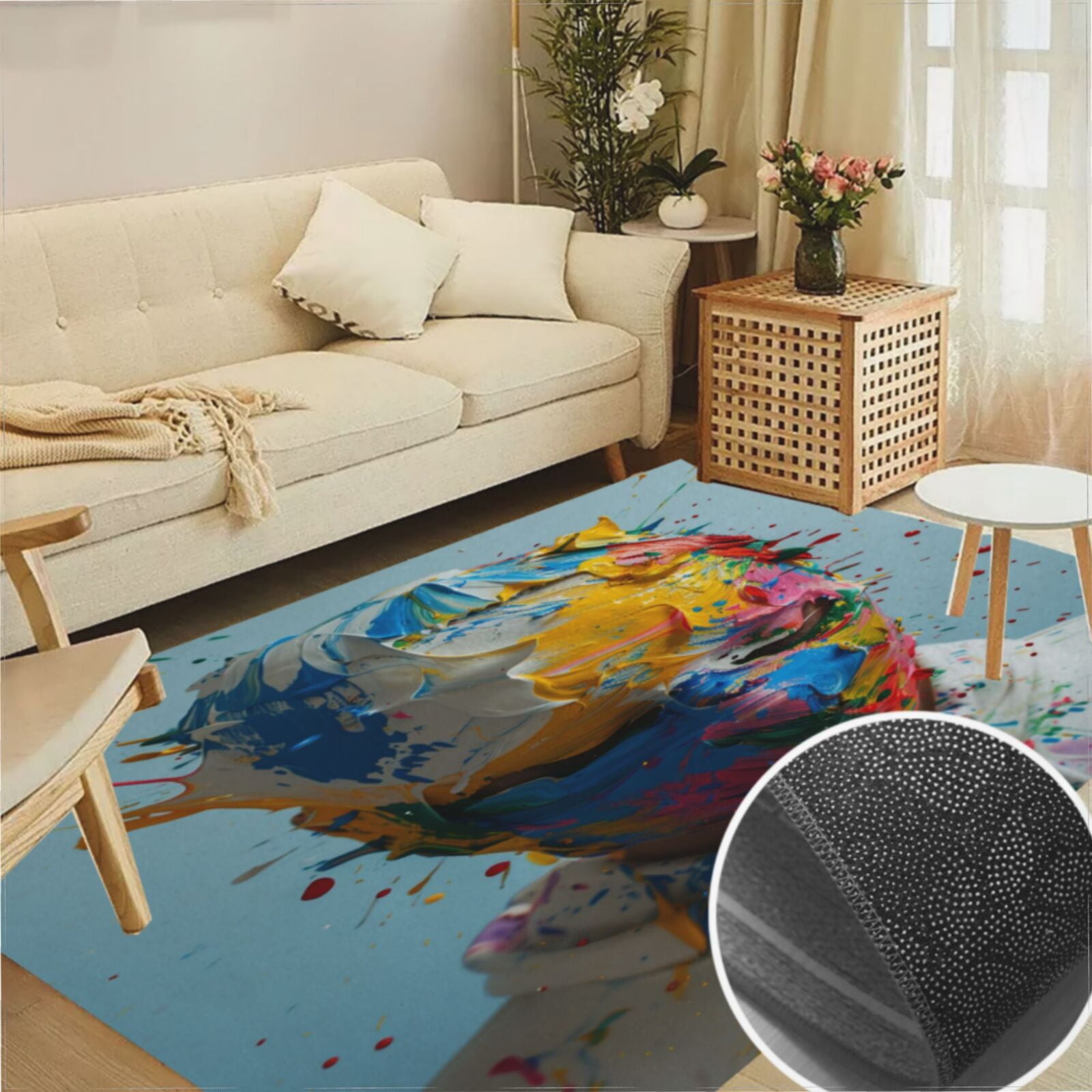 Colourful Chaos (2) Adult Home Decor Bedroom Living Room Crystal Velvet ...