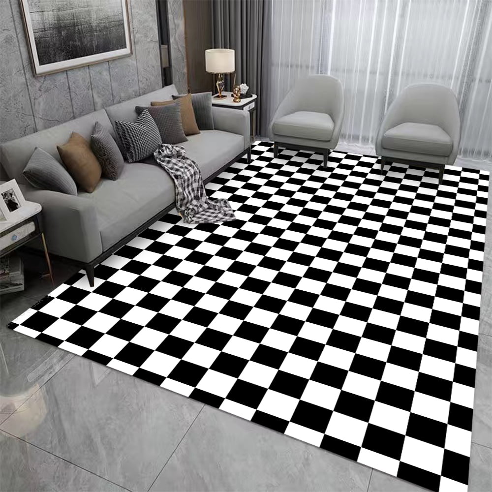 Colourful Checkerboard Plaid Carpet Abstract Geometric art Rugs for ...