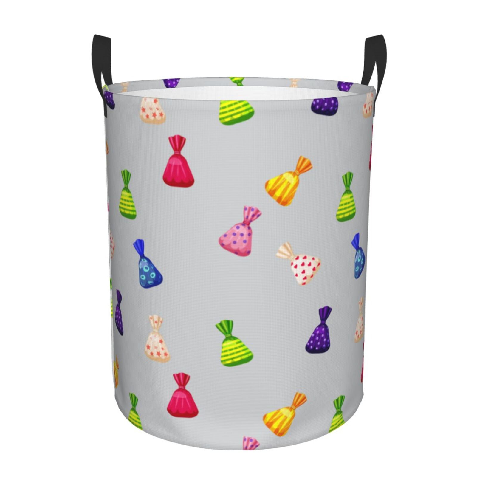 Colourful Chocolate Candy Print Laundry Basket, Laundry Hamper ...