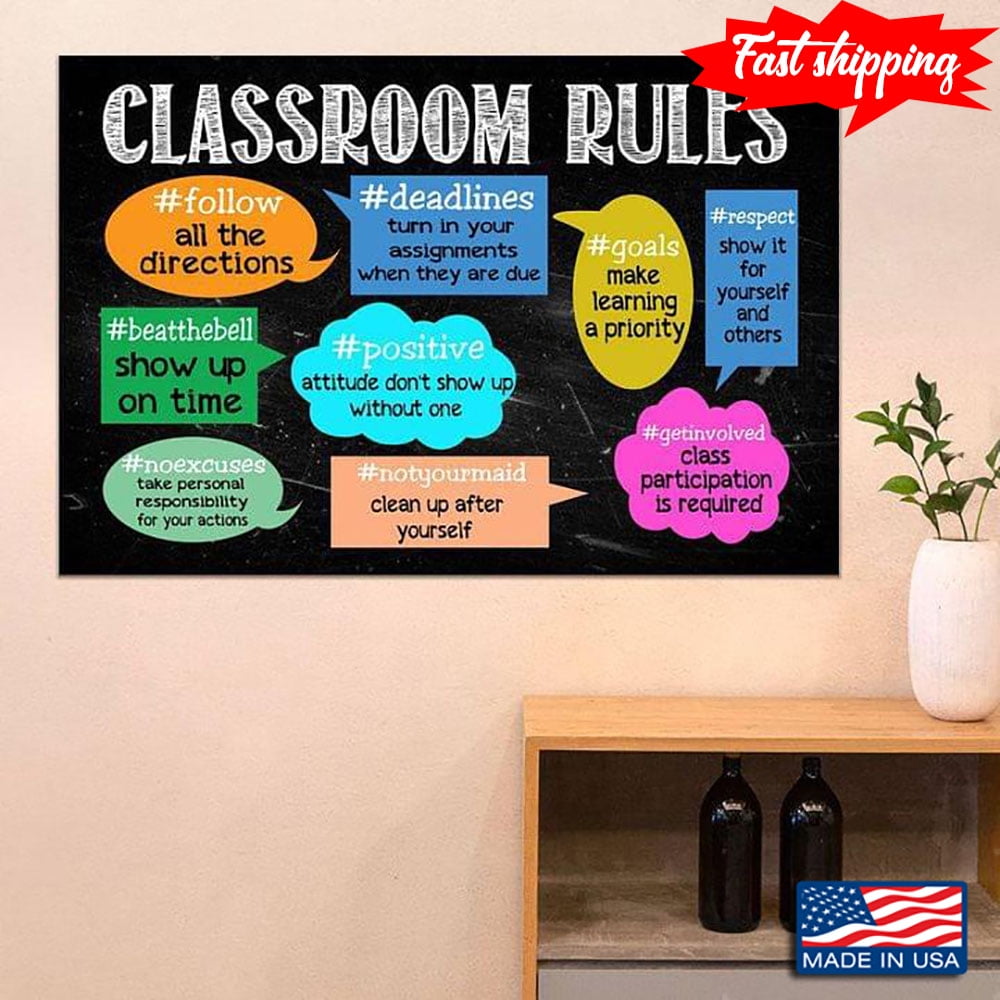 Colourful Classroom Rules #Follow All The Directions #BeatTheBell Show ...