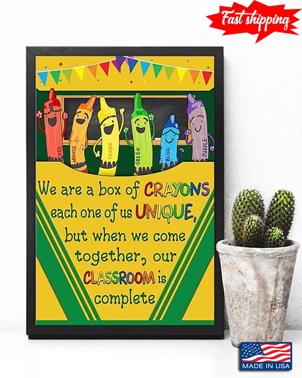 Colourful Crayons We Are A Box Of Crayons Each One Of Us Unique 16 x 24 ...