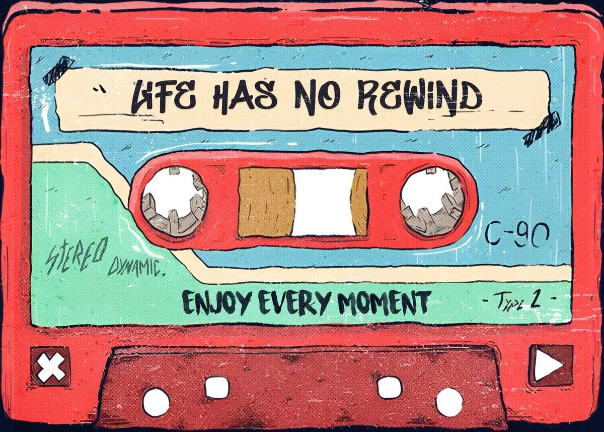 Colourful Creative Transparent Tape Cassette DJ Music Poster and Canvas ...