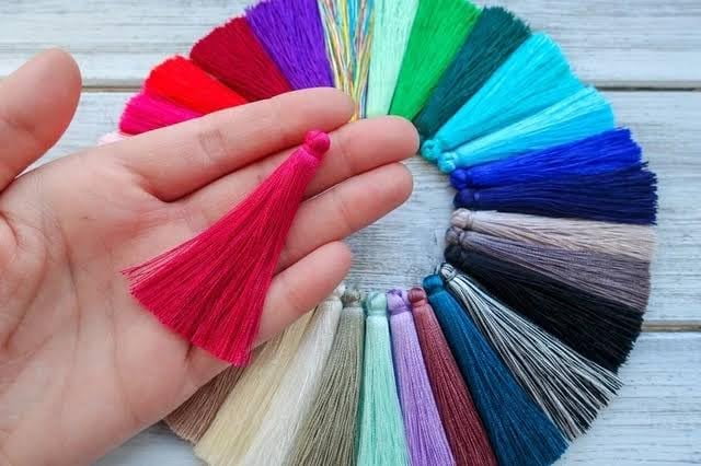Colourful Decorative Tassels Assorted Colours Set of 60 Pieces ...