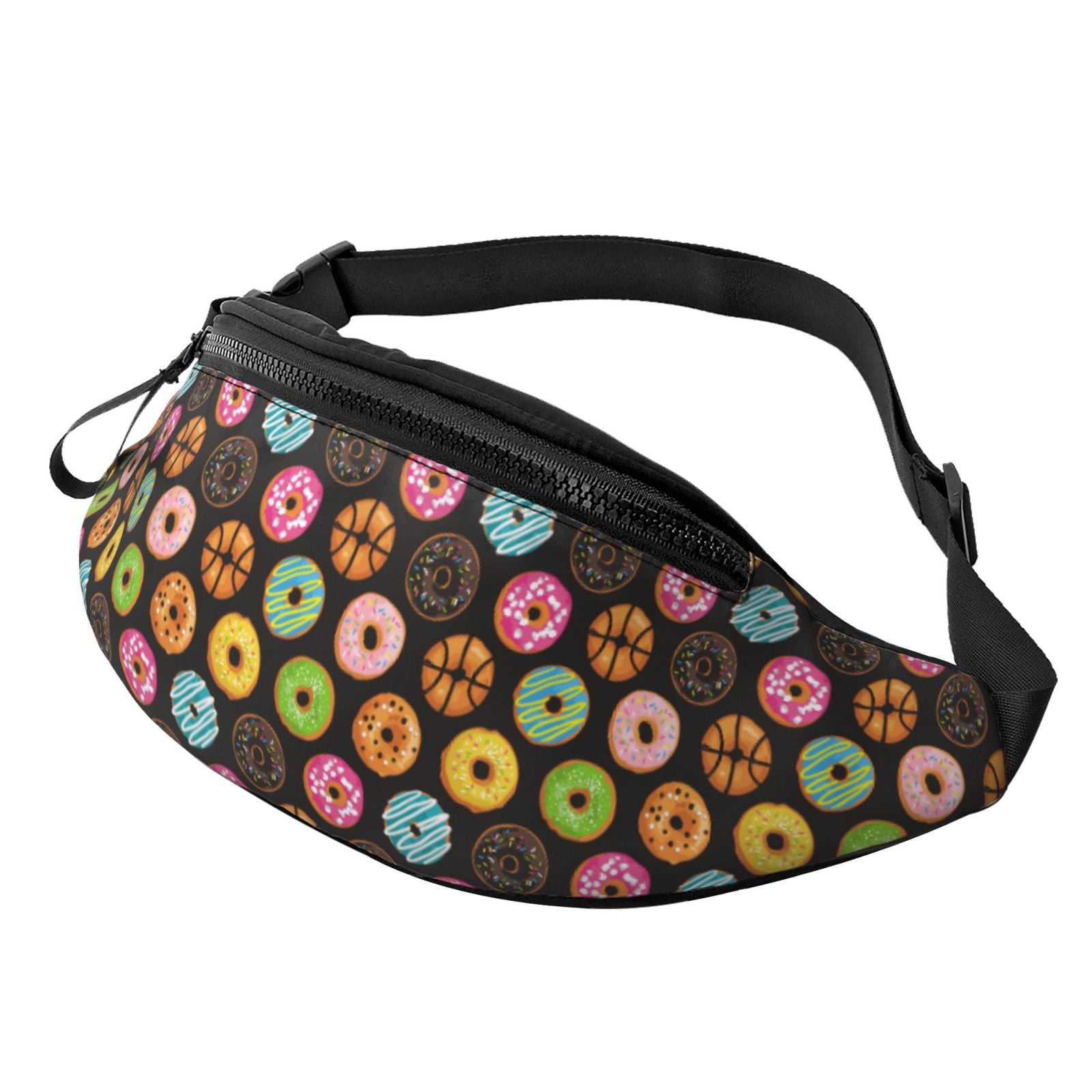 Colourful Donut Print Fanny Packs Waist Bag Crossbody Bags for Women ...