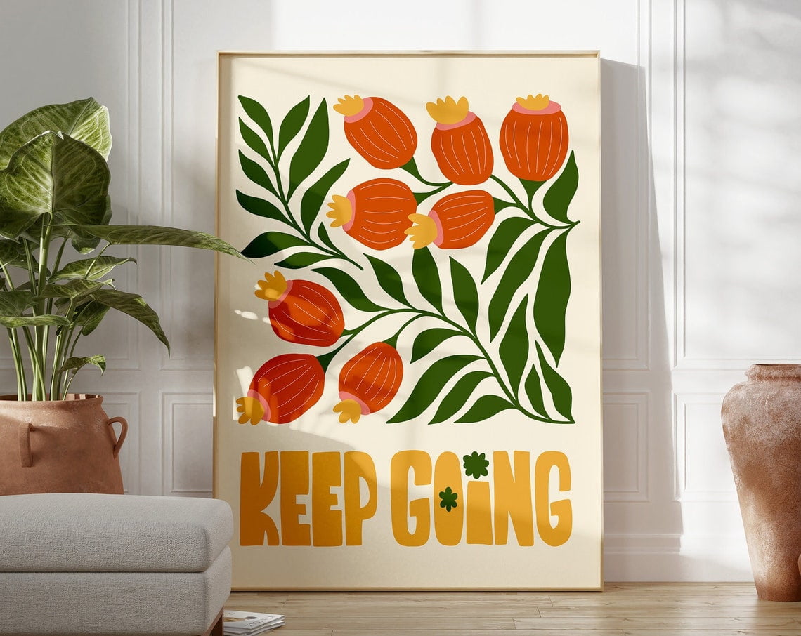 Colourful Flower Market Henri Matisse Watercolour Print, Boho Home ...