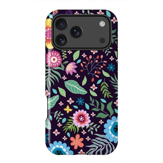Colourful Flowers Artistic Vibrant Nature Pattern for iPhone 17 to 11 ...