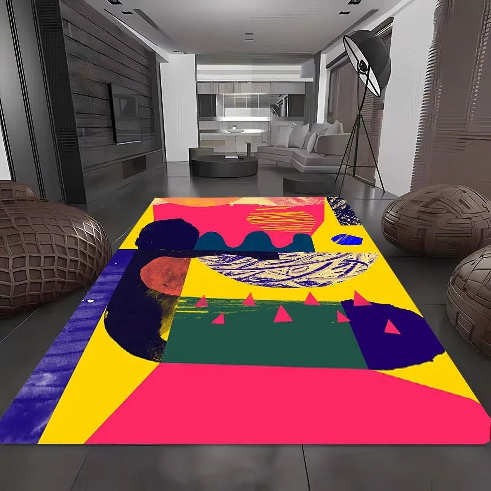 Colourful Geometric Minimalist Pattern Carpets for Home Living Room ...