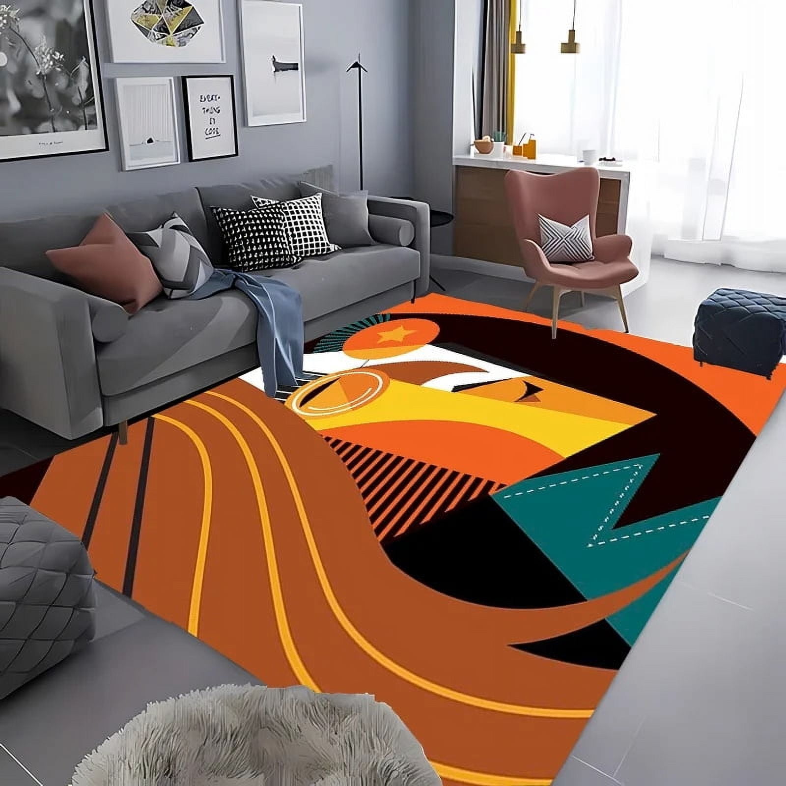 Colourful Geometric Minimalist Pattern Carpets for Home Living Room ...