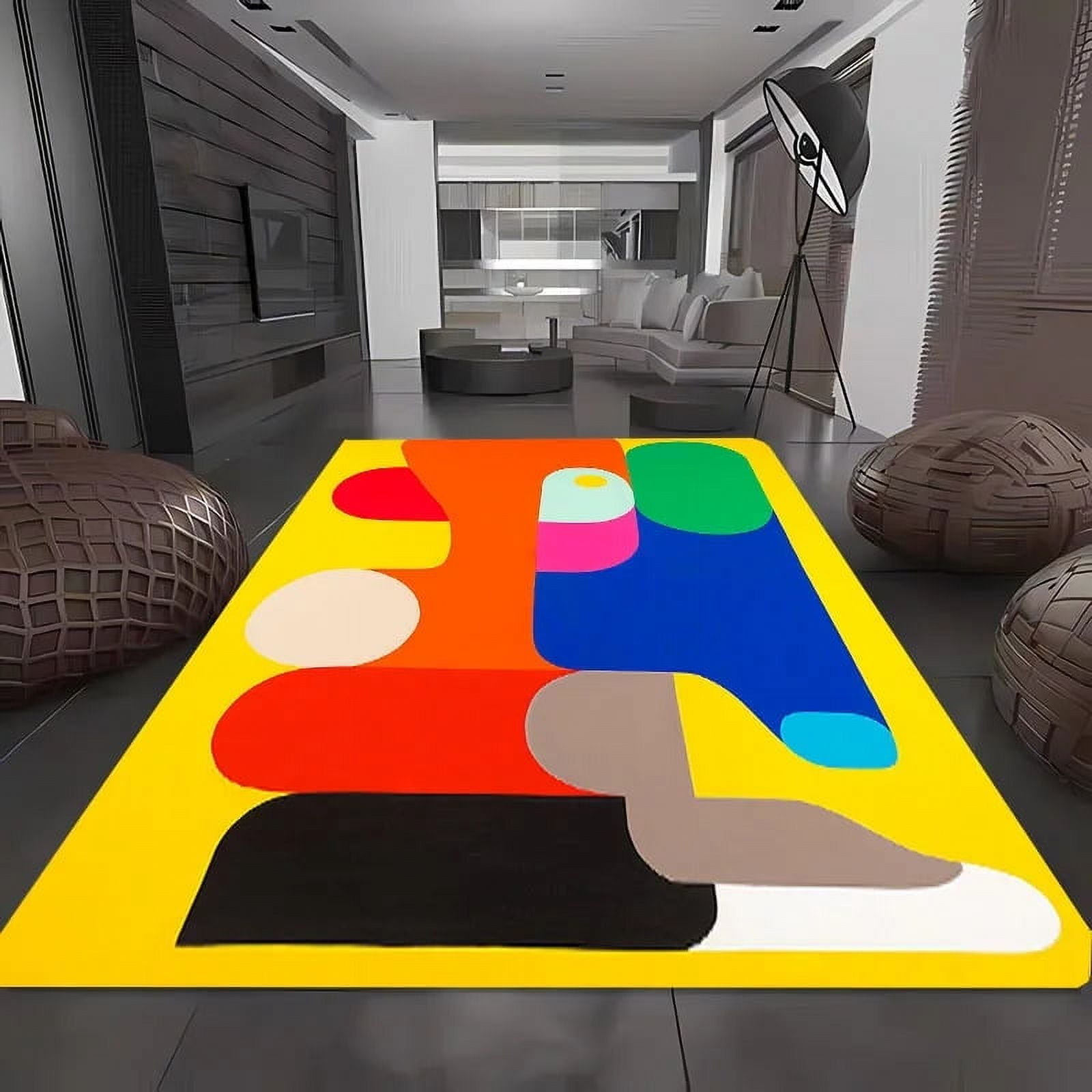 Colourful Geometric Minimalist Pattern Carpets for Home Living Room ...