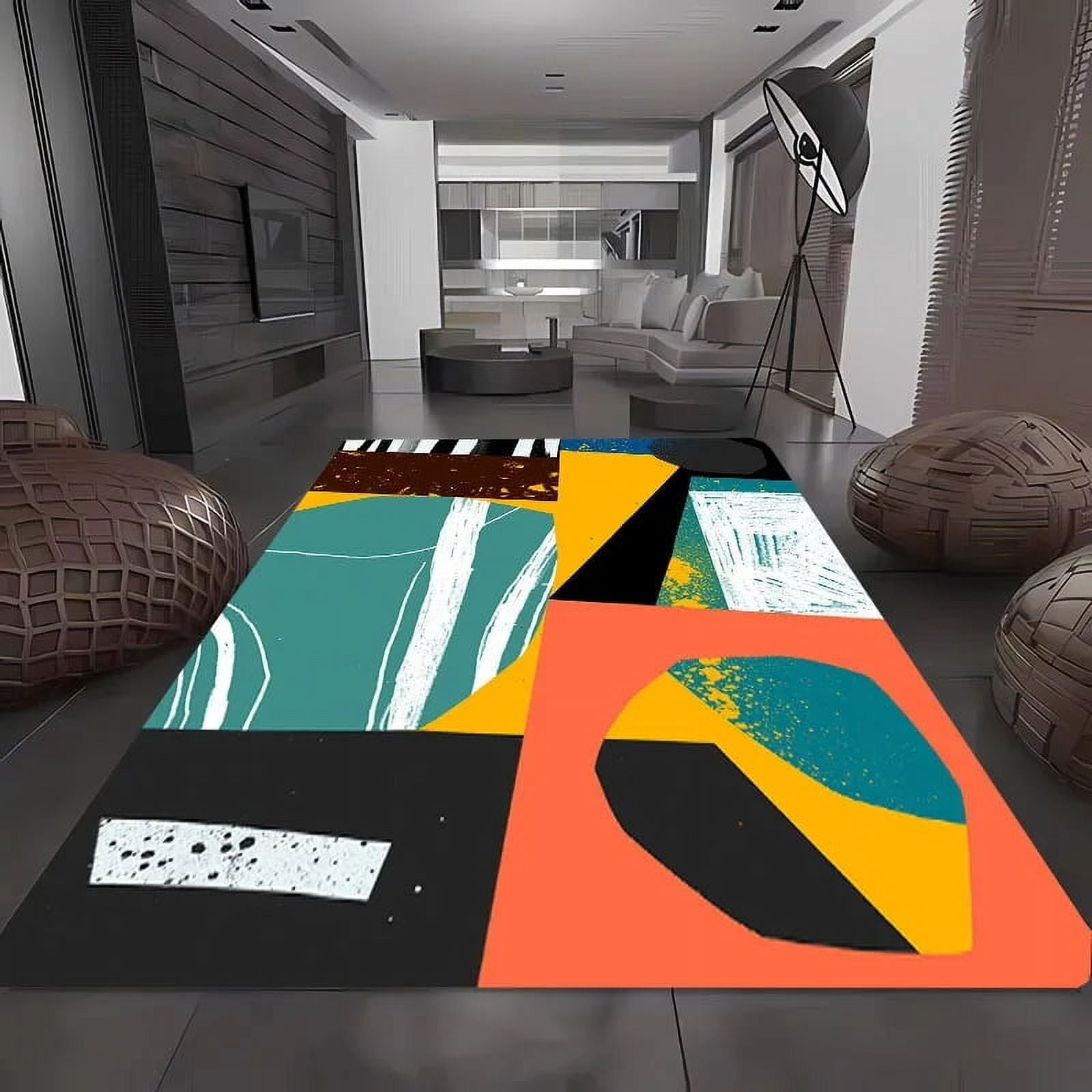 Colourful Geometric Minimalist Pattern Carpets for Home Living Room ...