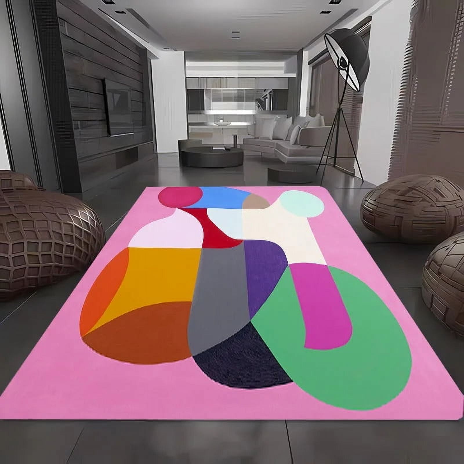 Colourful Geometric Minimalist Pattern Carpets for Home Living Room ...