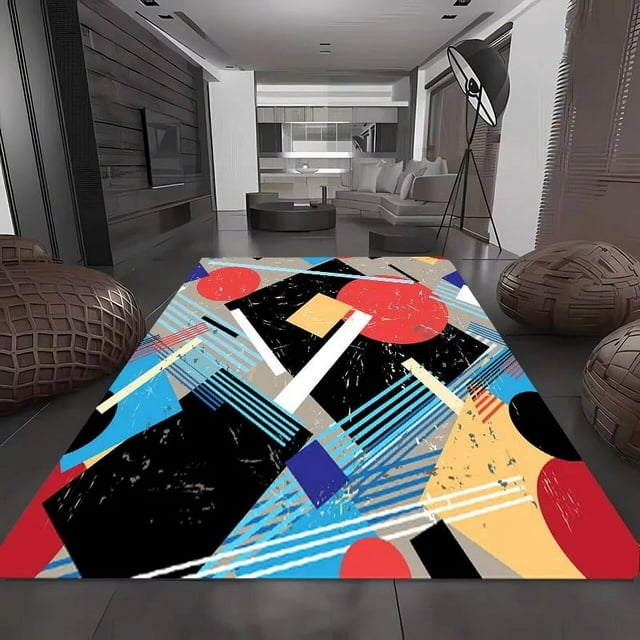 Colourful Geometric Minimalist Pattern Carpets for Home Living Room ...