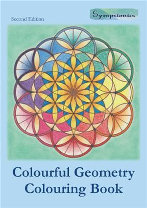 Pre-Owned Colourful Geometry Colouring Book: Relaxing Colouring with ...