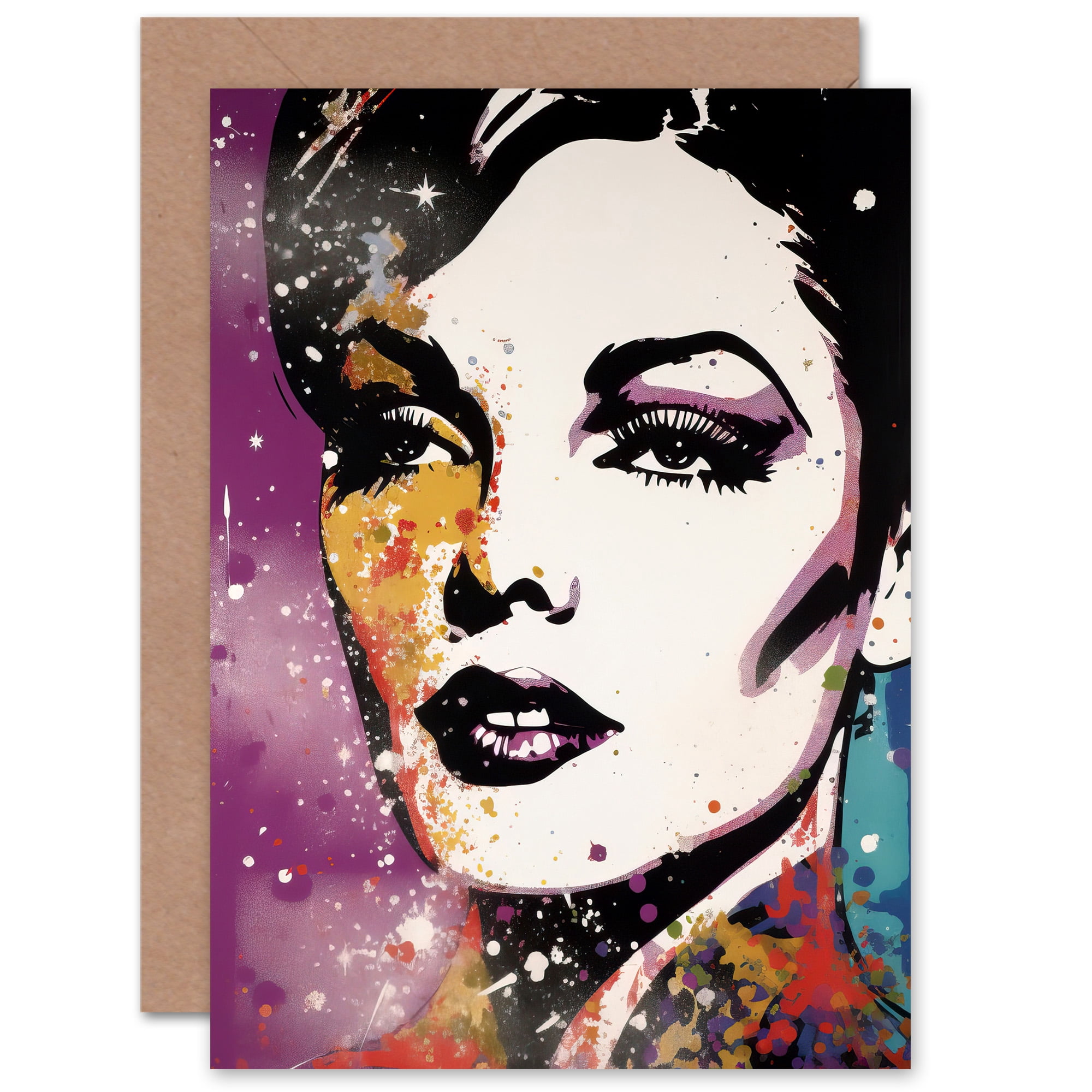 Colourful Glamour Face Woman for Wife Her Mum Sister Daughter Mom Gran ...