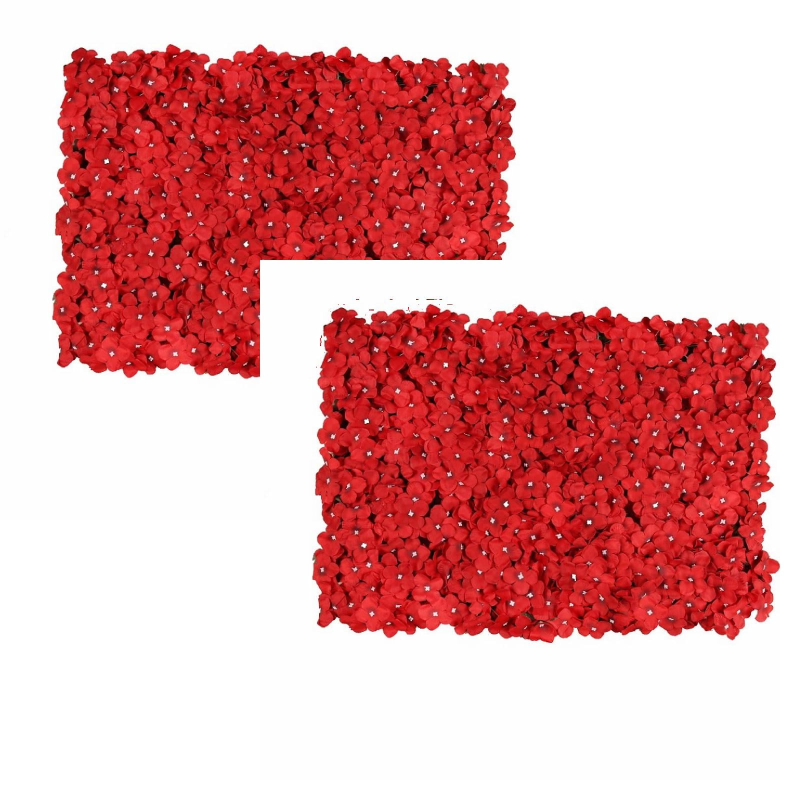 Colourful Hydrangea & Rose Artificial Flower Wall Panels 15 X 32in ...