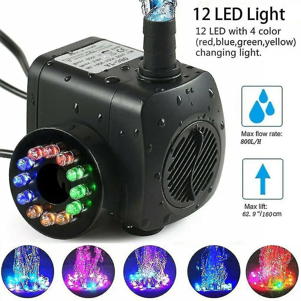Colourful LED light pump Coloured light pool fountain Submersible pumps ...