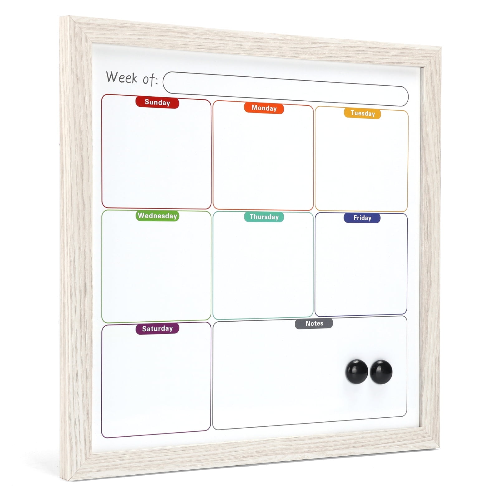 Colourful Magnetic Dry Erase Weekly Planner Board, 12x12 Inch Stain ...