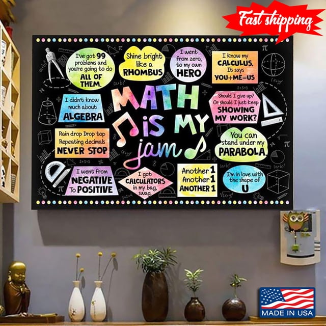 Colourful Math Is My Jam 11 x 17 Inch Poster - Walmart Business Supplies
