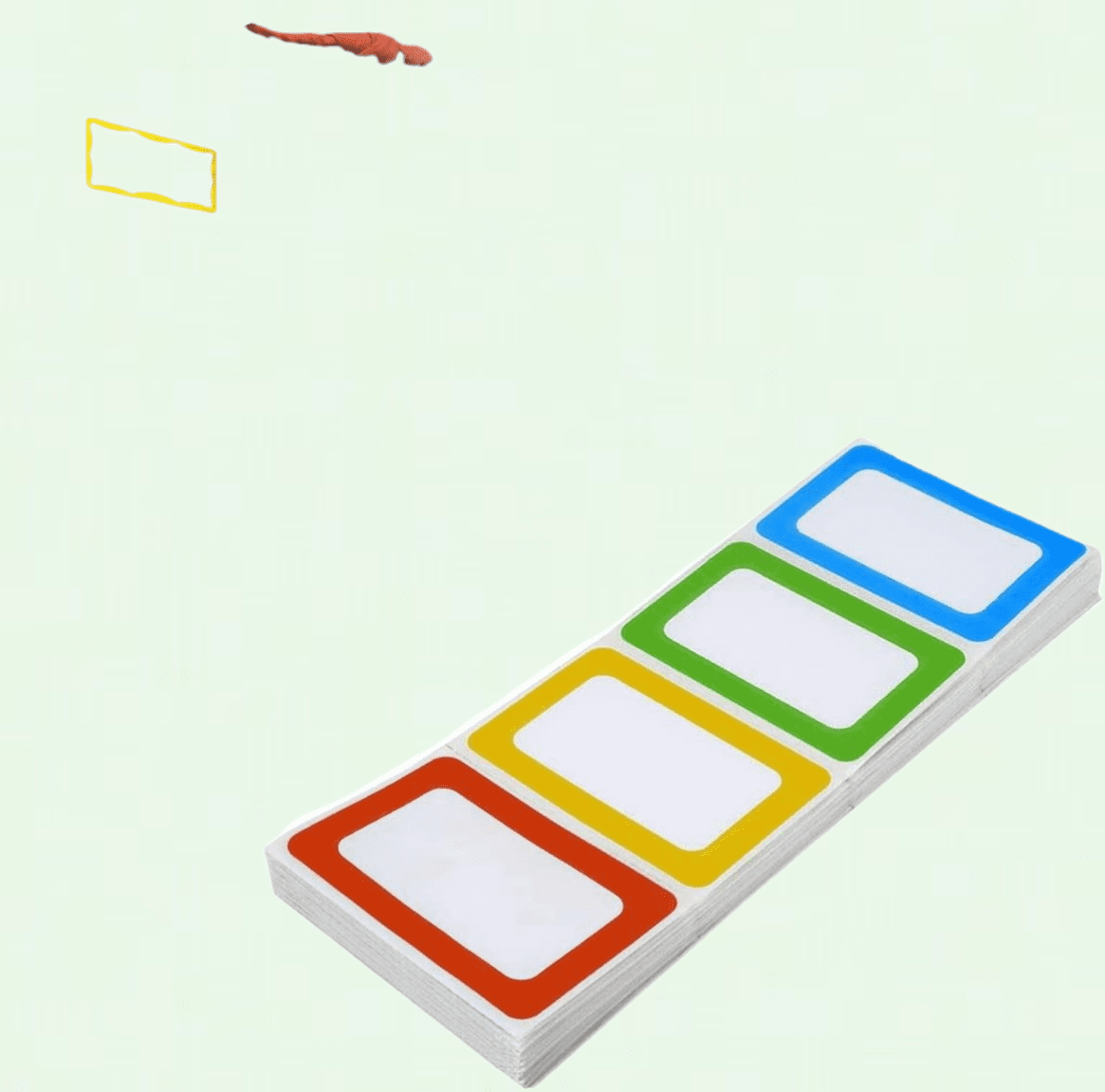 Colourful Name Tag Labels 89x57mm - 200 Stickers, Waterproof, Sticky ...