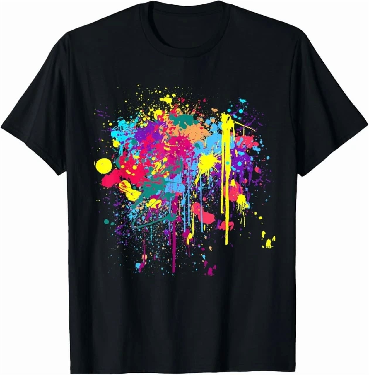 Colourful Paint Splashed Colours Gift Unisex T-Shirt - Walmart.com