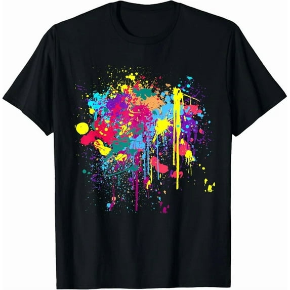 Colourful Paint Splashed Colours Gift Unisex T-Shirt - Walmart.com