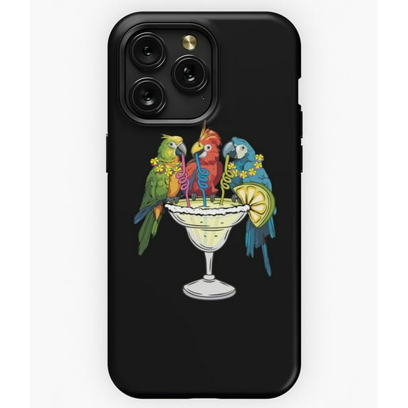 Colourful Parrots Drinking Margarita Funny A8236 Phone Case for iPhone ...