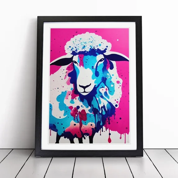 Colourful Sheep No.5 Abstract Wall Art Print Poster Art Home Decor ...