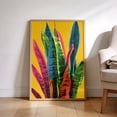 Colourful Snake Plant Pop Bold Botanical Modern House Plant Vibrant ...