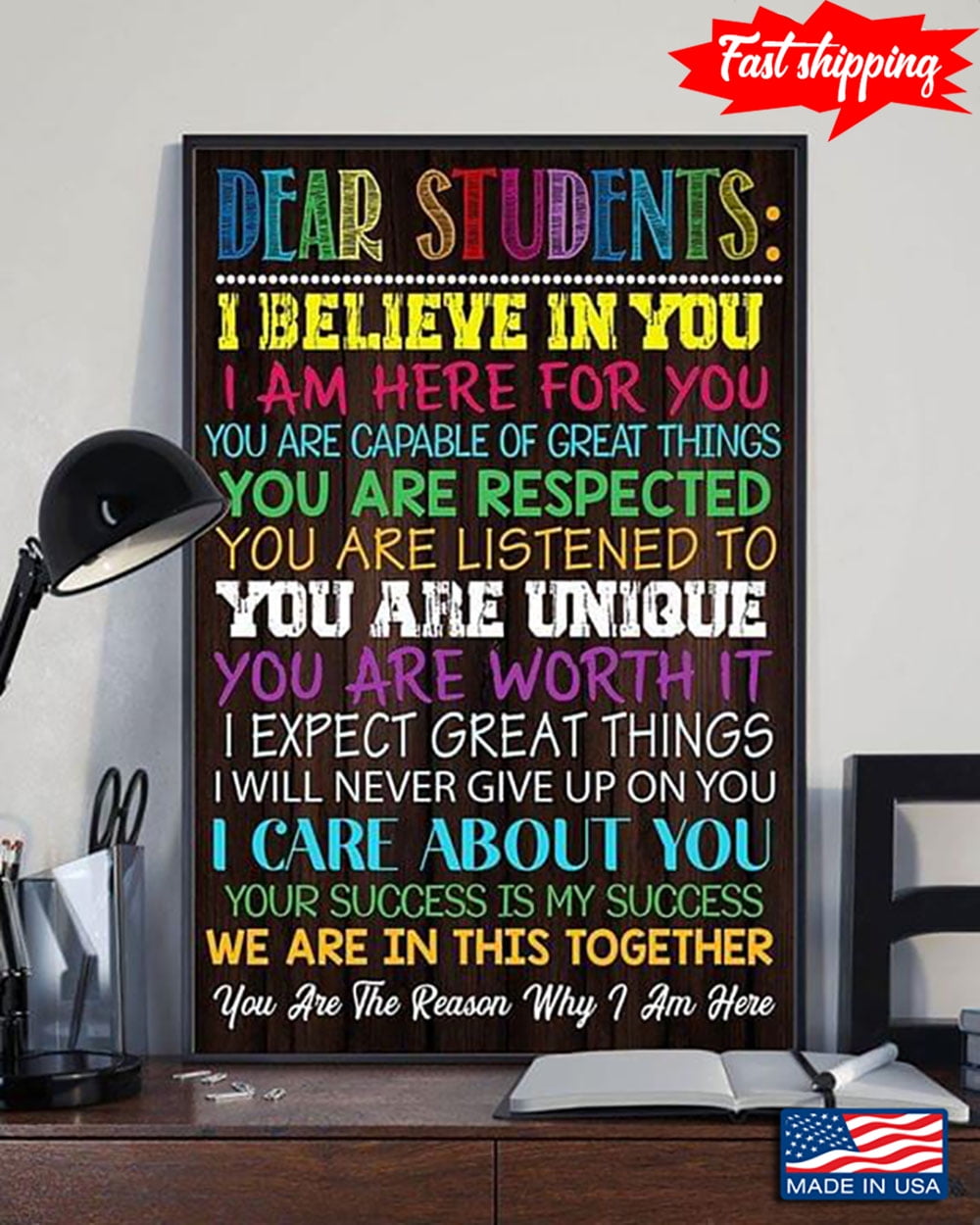 Colourful Teacher & Student Dear Students I Believe In You I Am Here ...