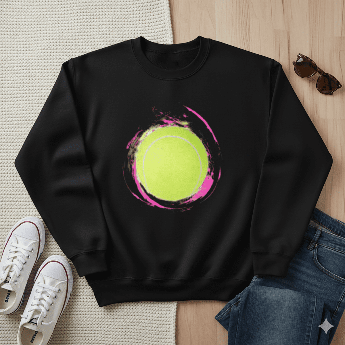 Colourful Tennis Ball Graphic Design for Sport Lover Player Fan ...