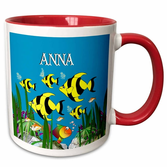 3drose, Colourful Tropical Plants and Fish Design Personalized with a ...
