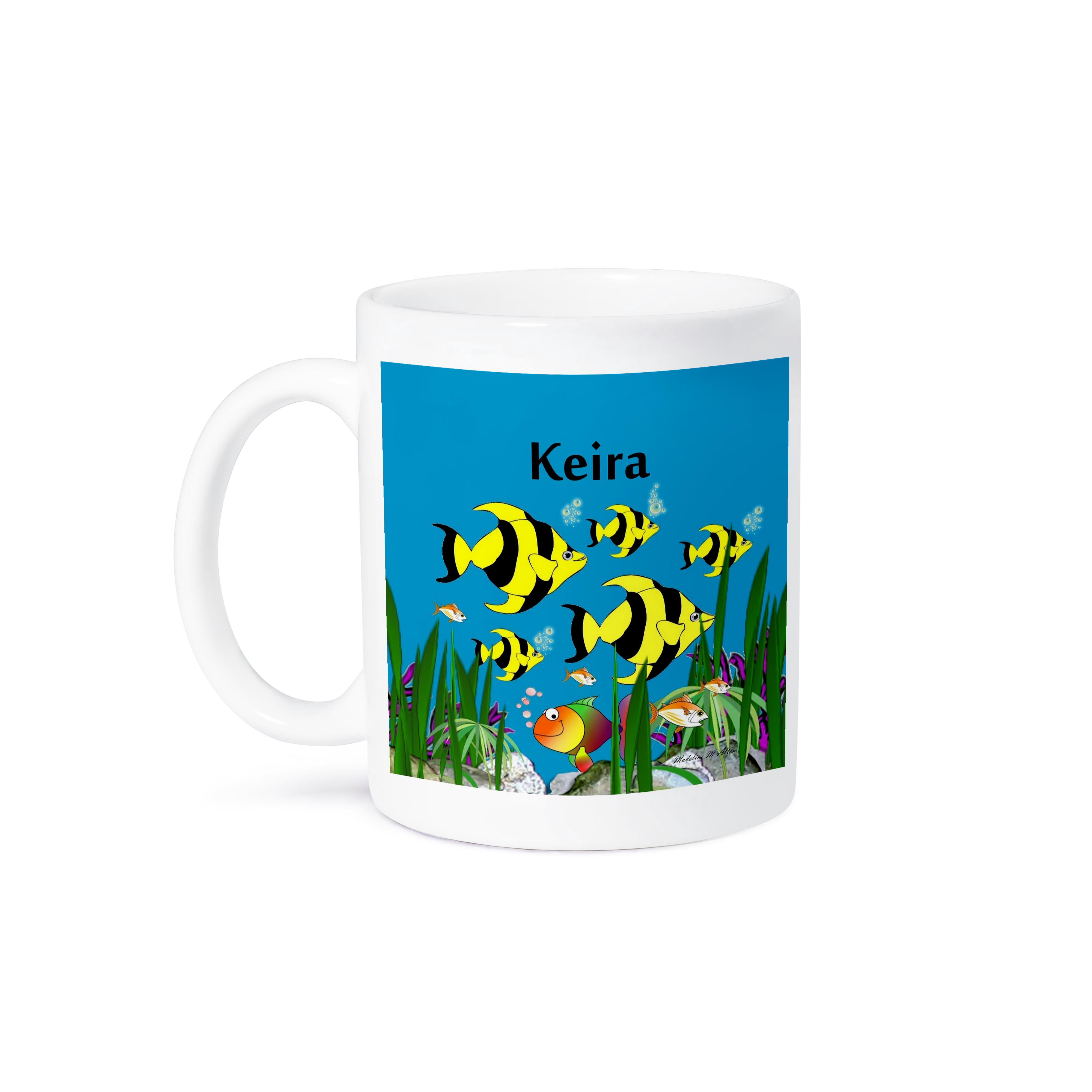 Colourful Tropical Plants And Fish Design Personalized With A Female ...