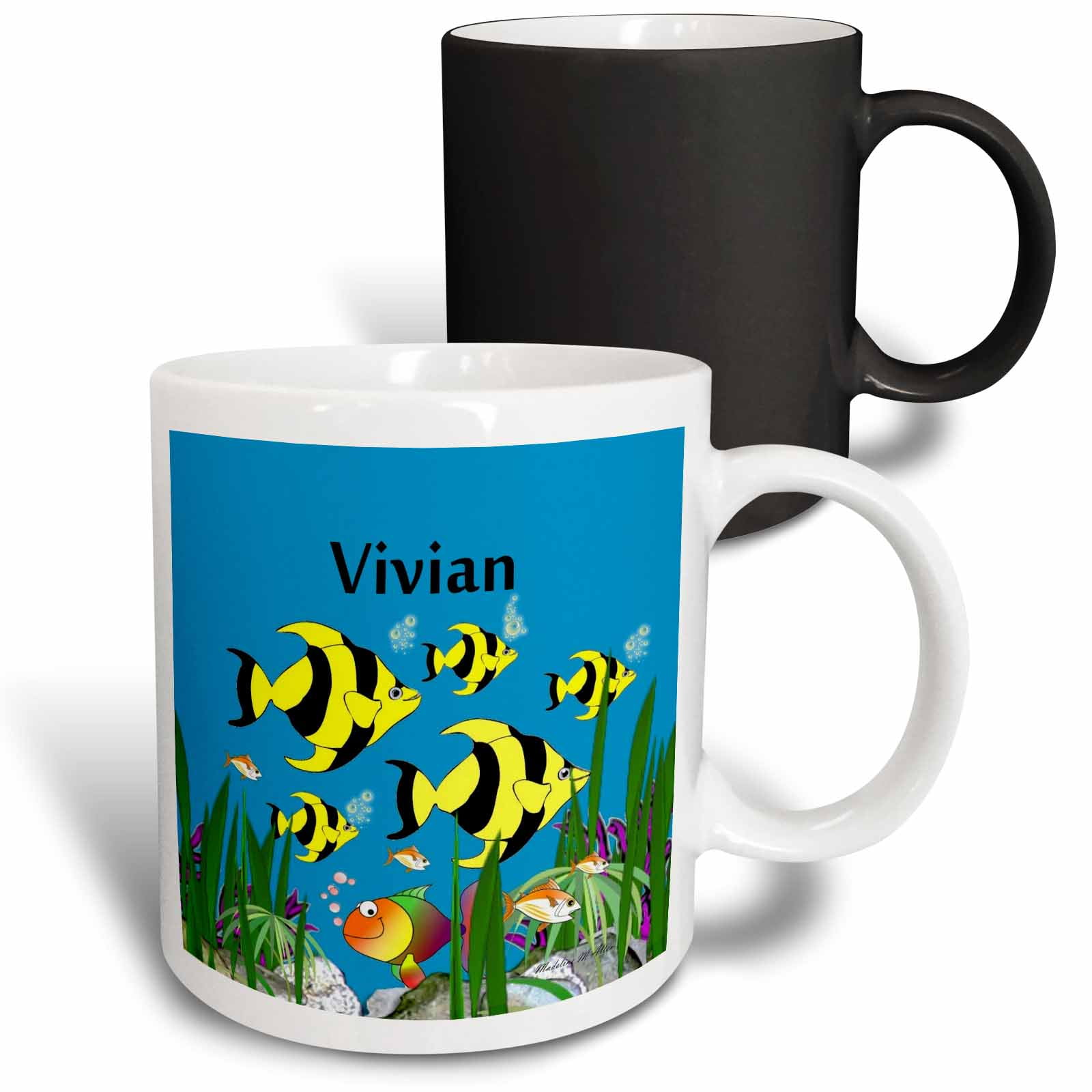 3drose, Colourful Tropical Plants and Fish Design Personalized with a ...