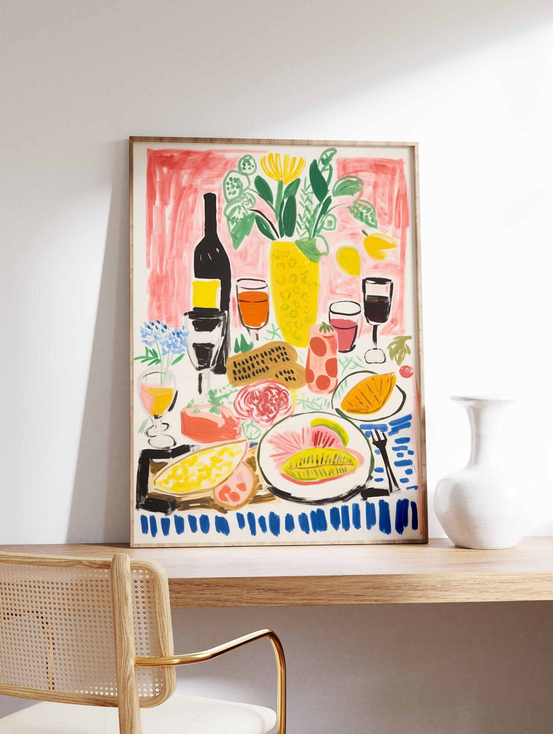 Colourful Vintage Food Print, Retro Food Art, Vintage Kitchen Poster ...