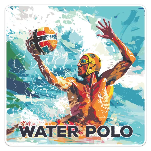 Colourful Water Polo Sticker Phone Decal Water Bottle Stickers Car ...