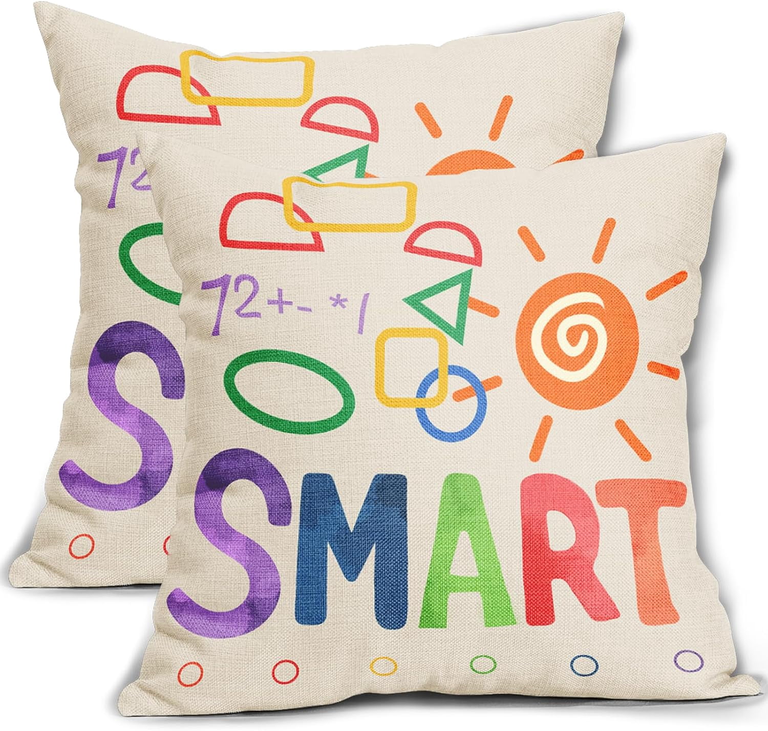 Colourful Words Inspirational Quotes Pillow Covers 18x18 Cute Classroom ...
