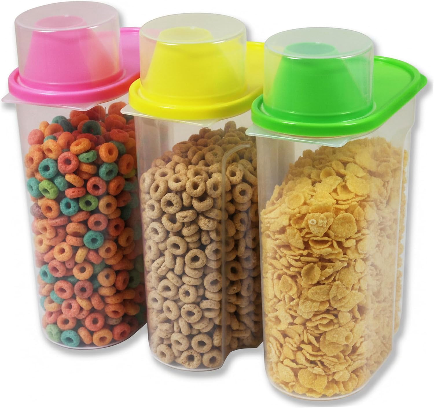 Colourfull 2.5 Liters Set of 3 Large Airtight Food Storage Containers ...