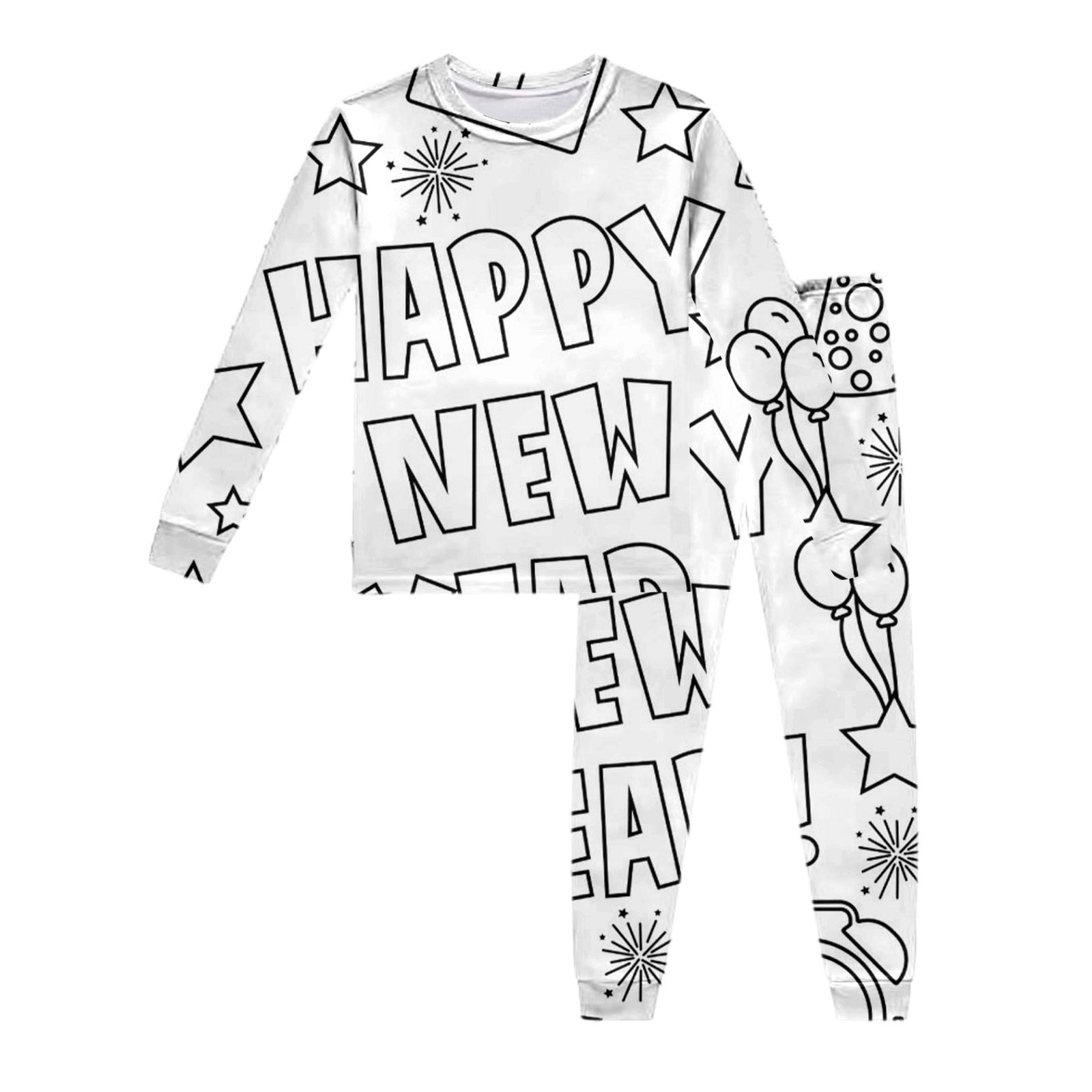 Colouring Pajamas for Kids Cotton Funny Diy Hand Print Pajamas Toddler ...