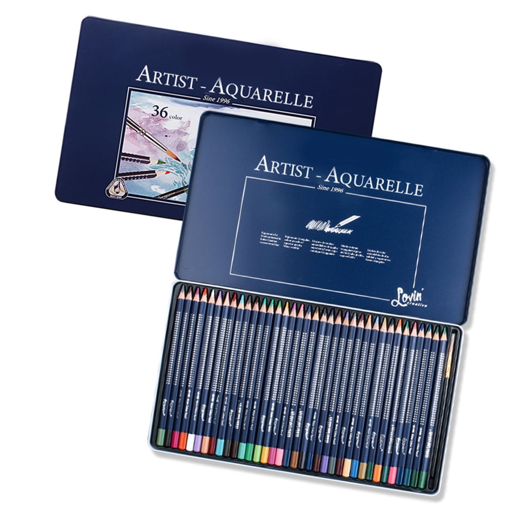 Colouring Pencils Set in Metal Case Professional Colored Pencil Pre ...