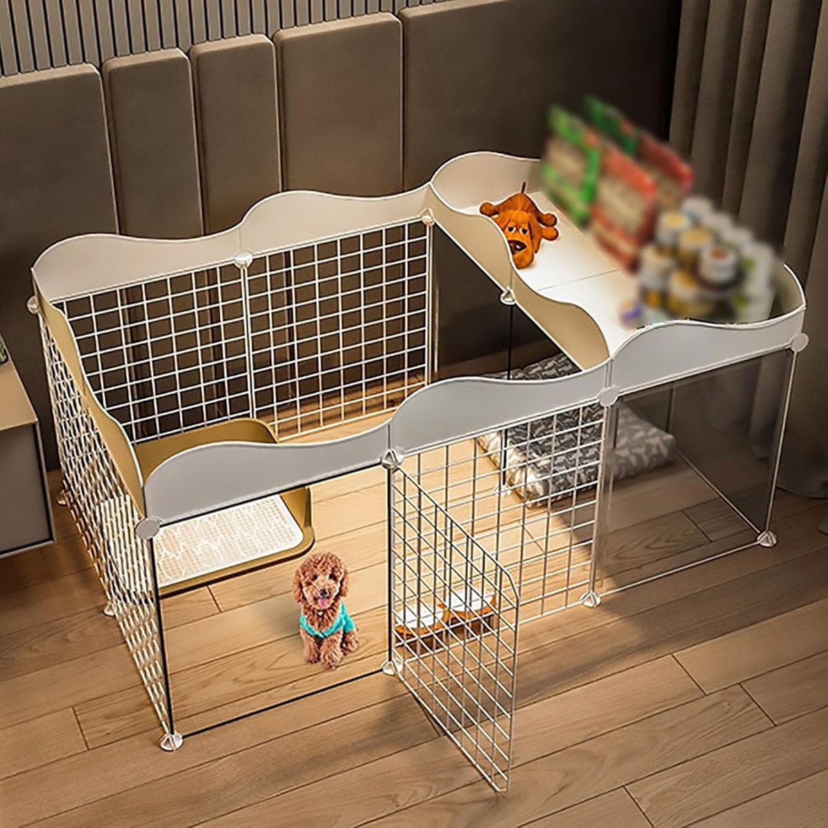Colourtree 22.4" H x 43.7" W x 29.5" D Cat Playpen - Cat Cage Dog Cages ...