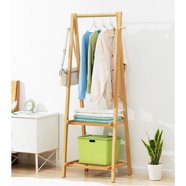 Colourtree 65'' H X 39.4'' W X 11.4'' D Bamboo Clothing Garment Rack ...