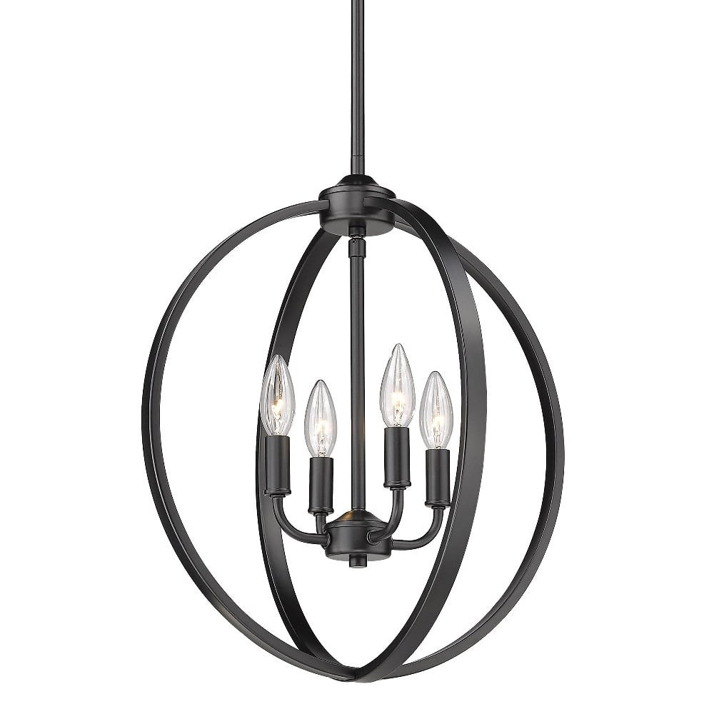 Colson 4 Light Chandelier in Matte Black - Walmart.com