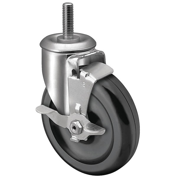 Colson Stem Caster,4"dia,Polypropylene,275lb 2.04254.55 BRK1 - Walmart.com