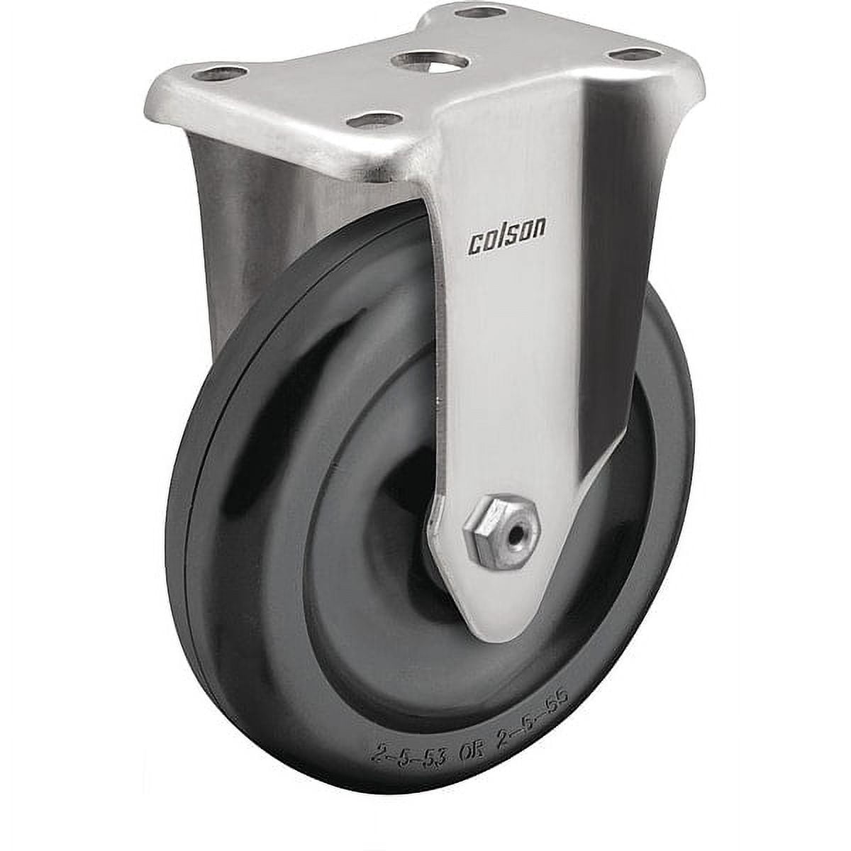 Colson Plate Caster,Rigid,Rubber,4 1/8"H 2.33408.42 - Walmart.com