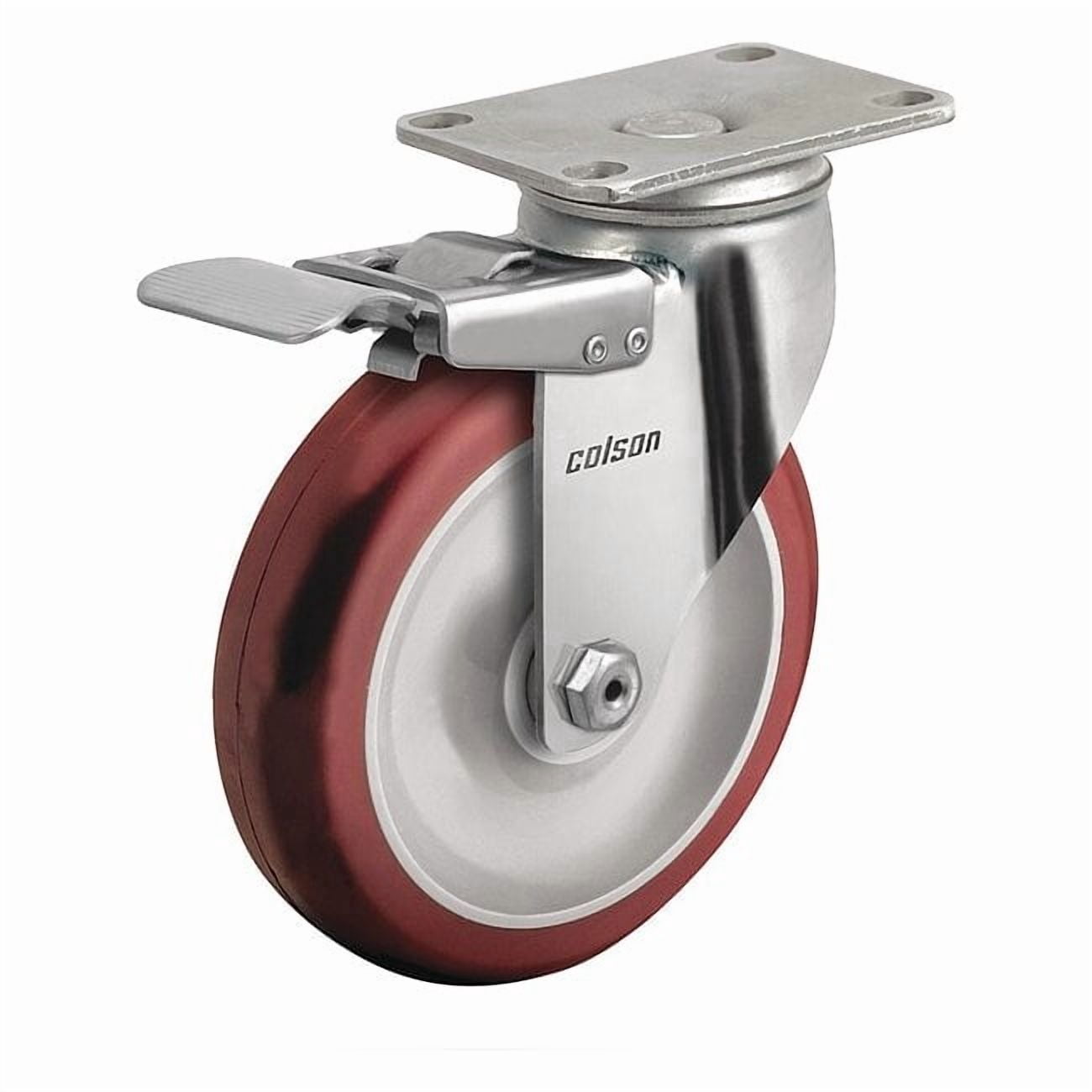 Colson Plate Caster,Swivel,Polyurethane,4 1/8"H 2.33456.944 BRK4 ...