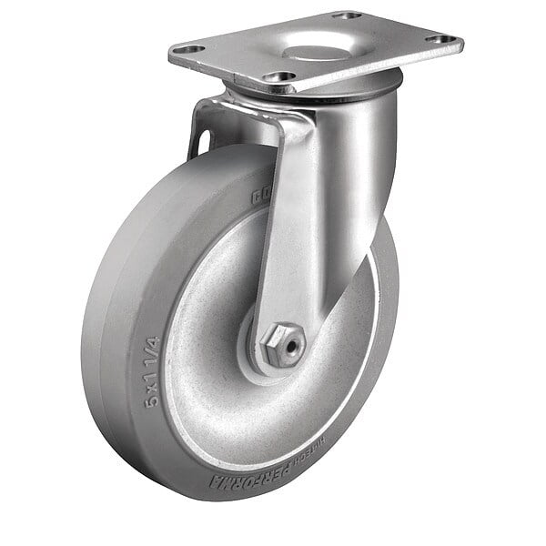 Colson Plate Caster,Swivel,Rubber,5 1/8"H 2.04256.445 - Walmart.com