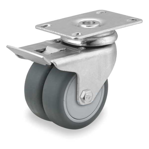 Colson Plate Caster,Swivel,Rubber,4 1/16"H DW03TPP100TLTP01 - Walmart.com
